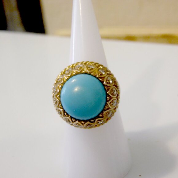 Technibond | Jewelry | Vintage Technibond Simulated Turquoise Crown ...